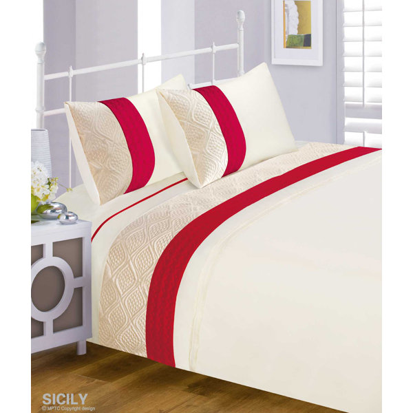 17 Stories Odila Polycotton Quilted Sicily [EU ONLY] Duvet Cover Set | Wayfair.co.uk